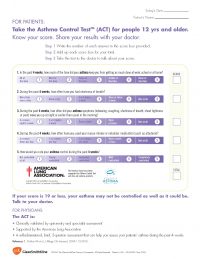 Take the Asthma Control Test - Children's Health Alliance of Wisconsin