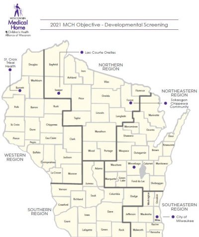 2021 MCH Objective Map - Children's Health Alliance of Wisconsin