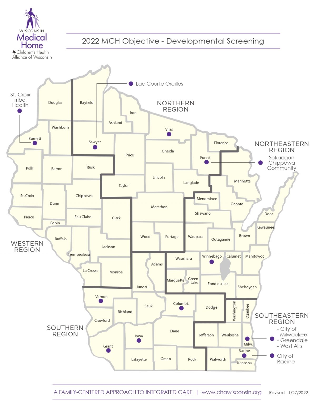 2022 MCH Objective Map - Children's Health Alliance of Wisconsin