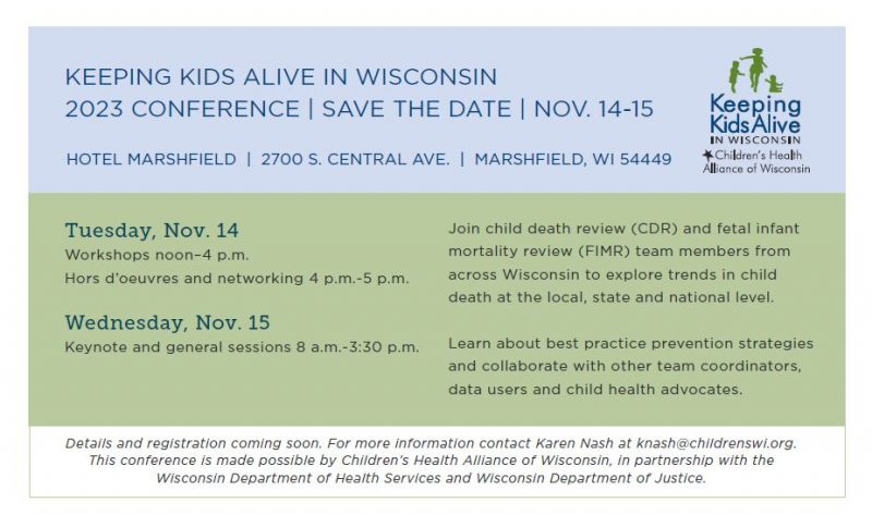 Keeping Kids Alive in Wisconsin 2023 Conference - Children's Health ...